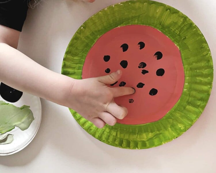 Watermelon Paper Plate Craft