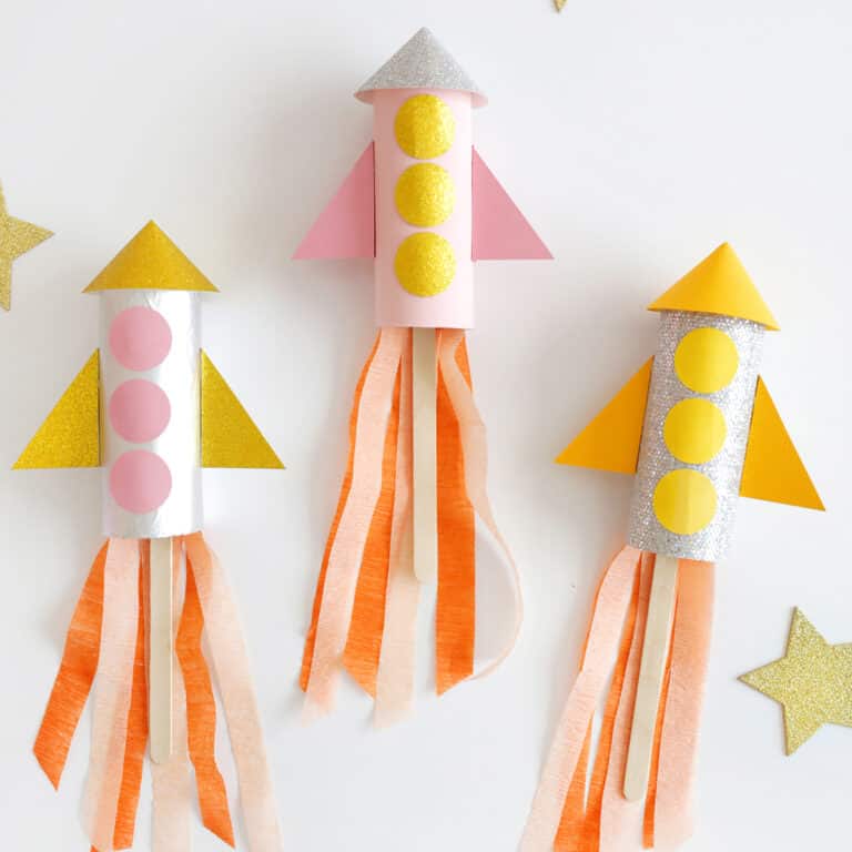 Make a Paper Rocket Ship (with Cardboard Toilet Paper Roll)