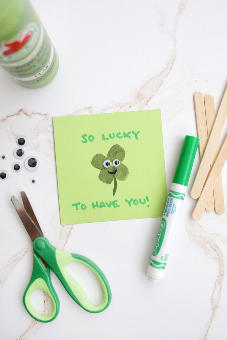 Shamrock Fingerprint Craft - Childhood Magic