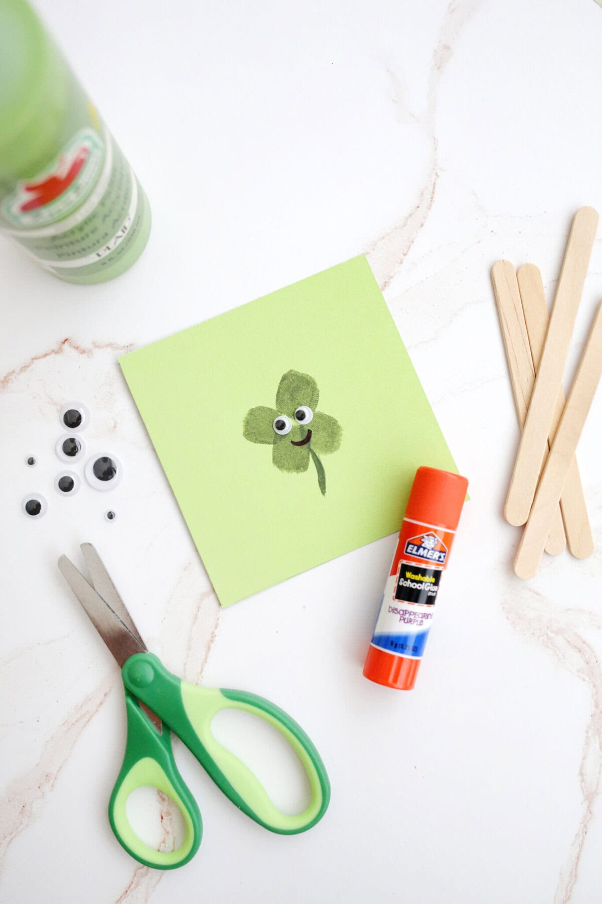 Shamrock Fingerprint Craft - Childhood Magic