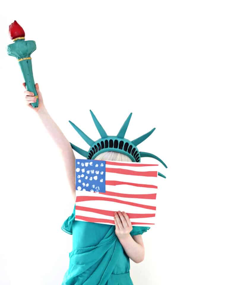 American Flag Fingerprint Craft - Childhood Magic