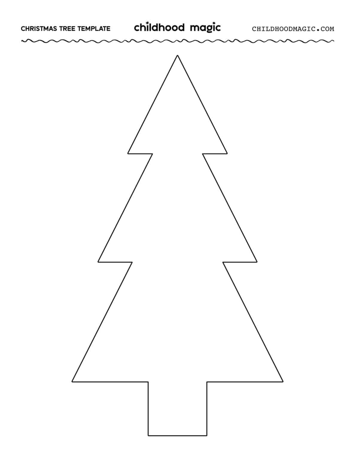 Christmas Tree Outline - Childhood Magic