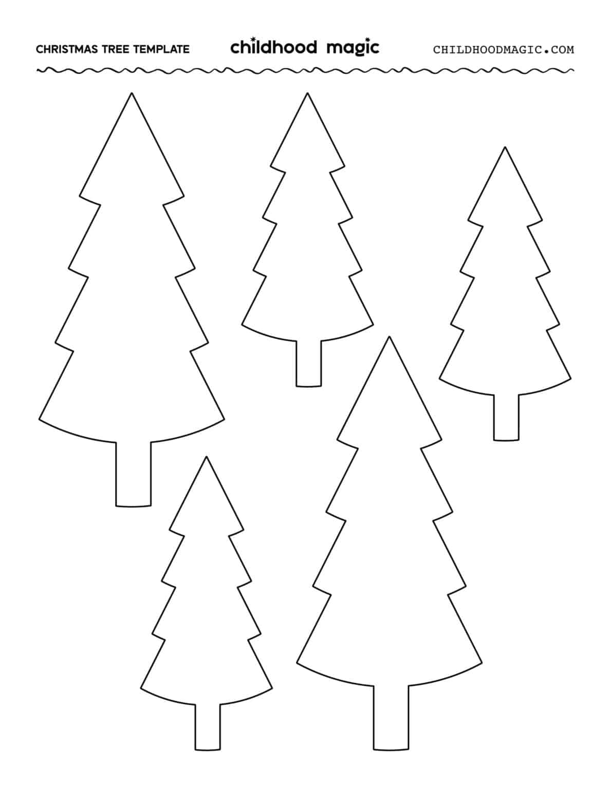 Christmas Tree Outline - Childhood Magic