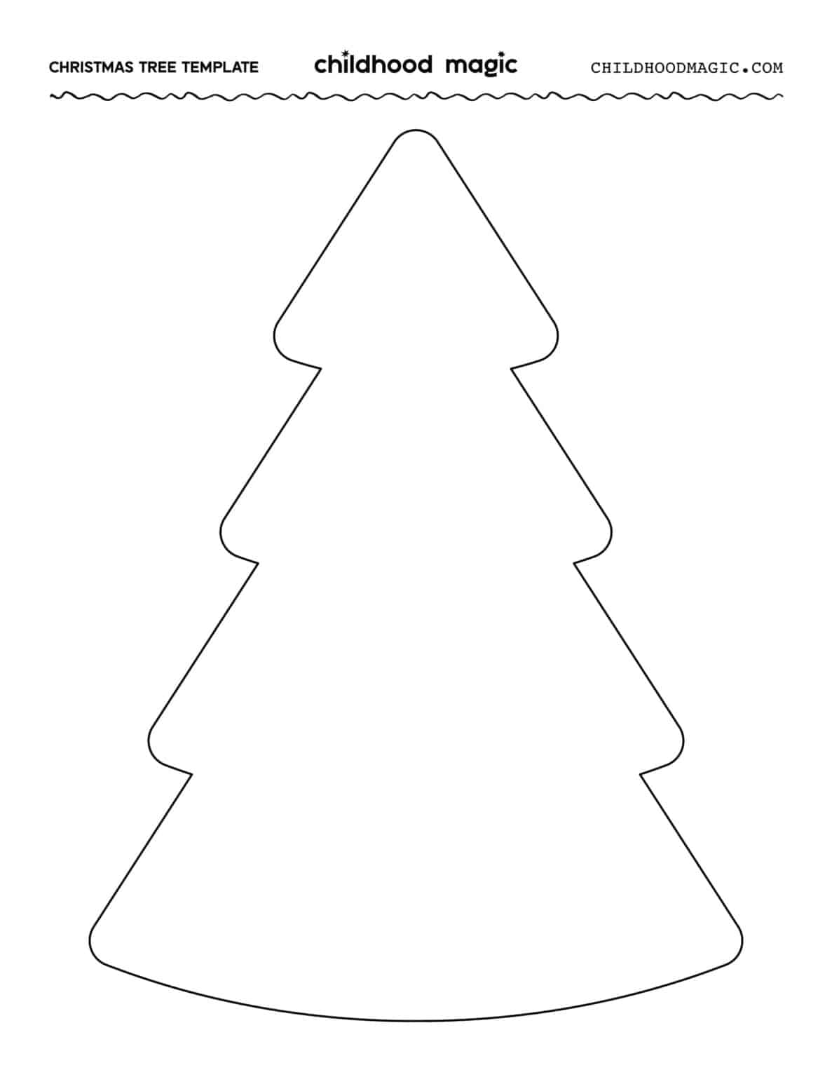 Christmas Tree Outline - Childhood Magic