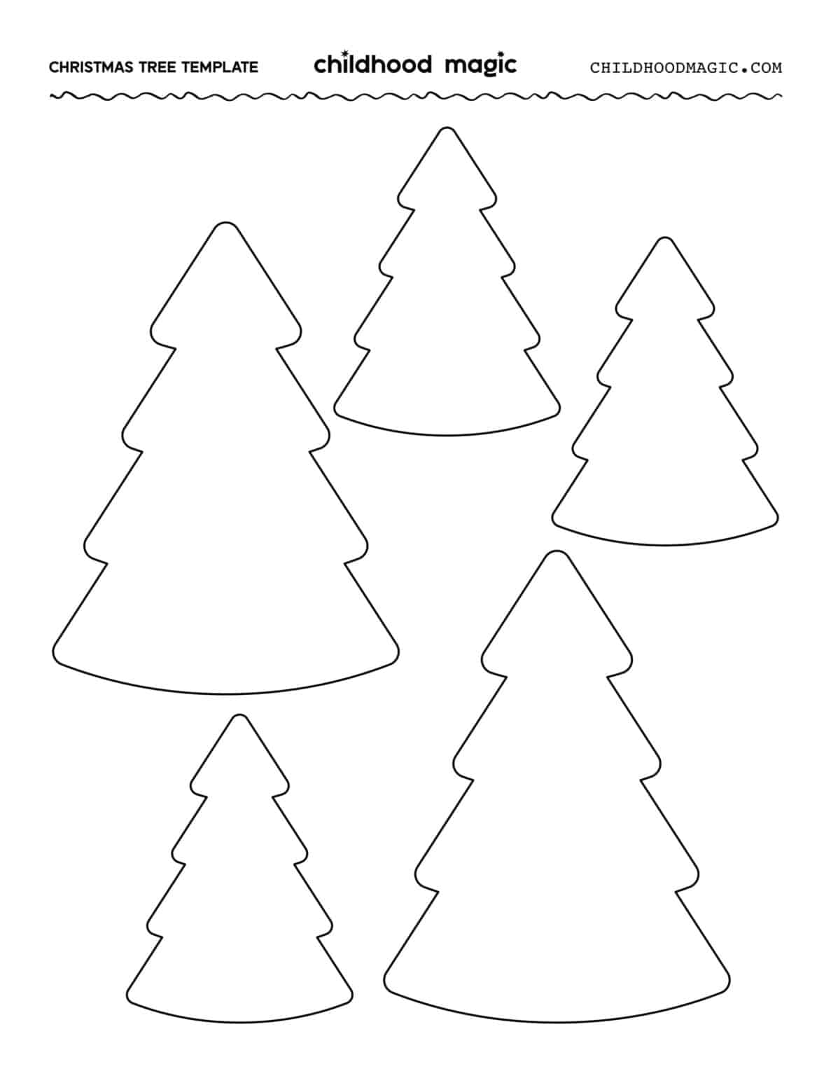 Christmas Tree Outline - Childhood Magic