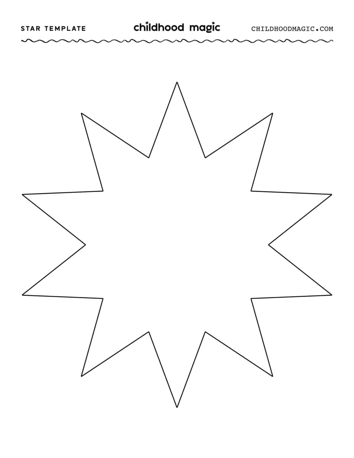 Star Template - Childhood Magic