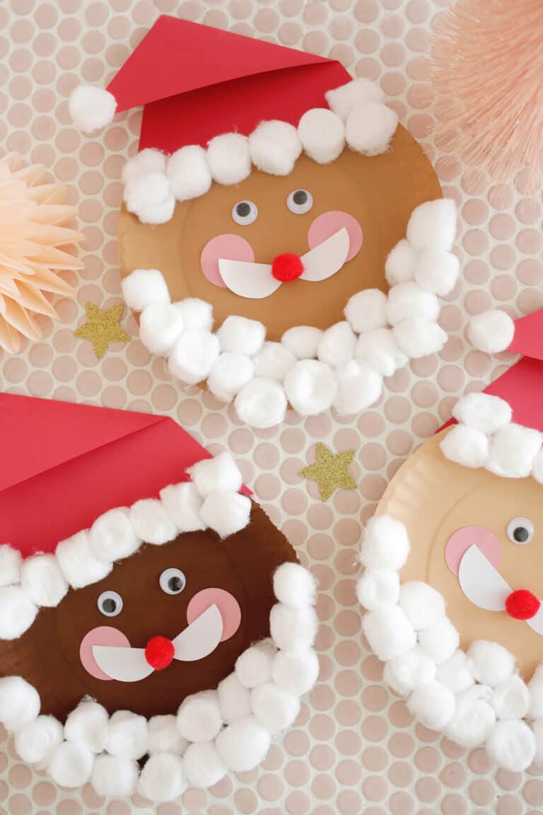 Easy Paper Plate Santa Craft (Perfect for the Holidays!) - Childhood Magic