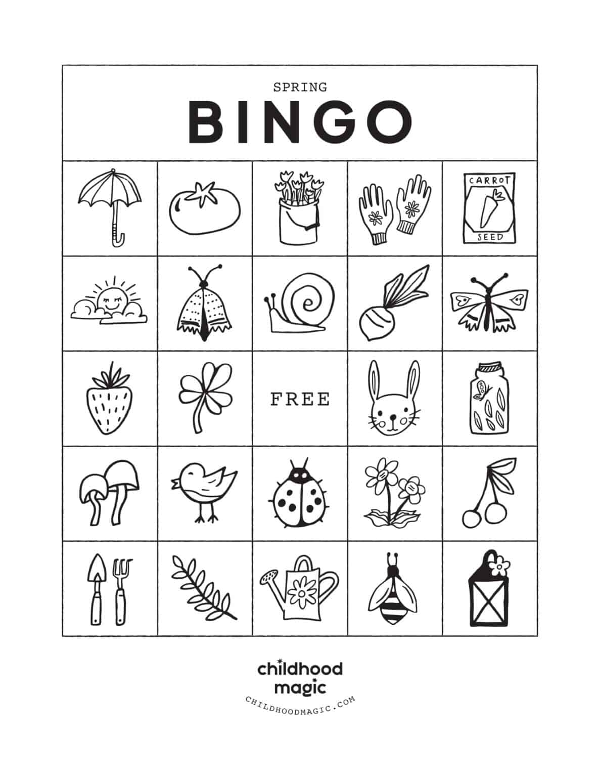 Spring Bingo - Childhood Magic