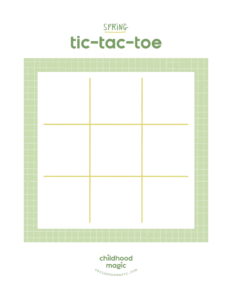 Spring Tic-Tac-Toe - Childhood Magic