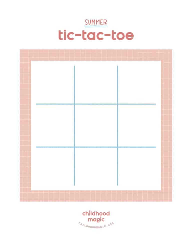 Summer Tic-Tac-Toe - Childhood Magic