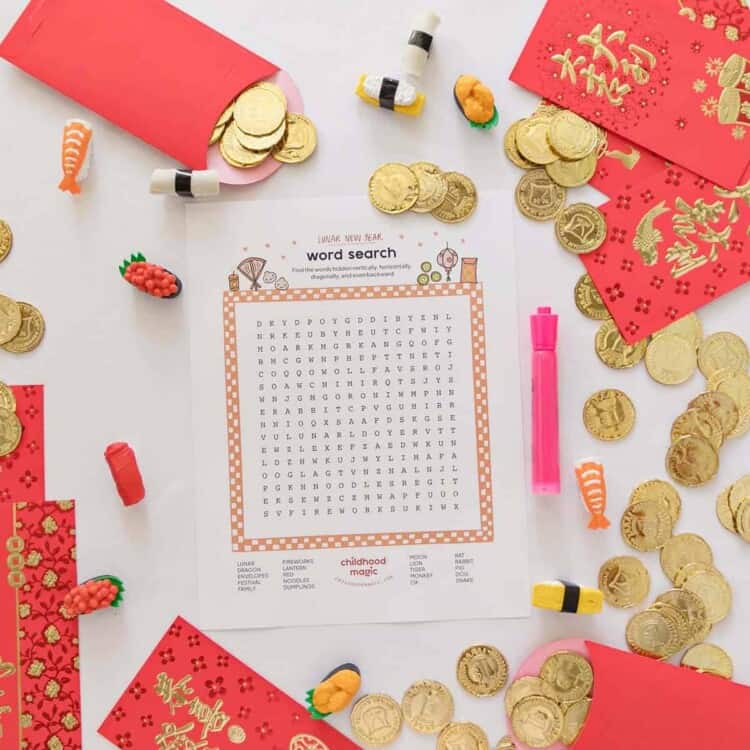 Lunar New Year Word Search - Childhood Magic
