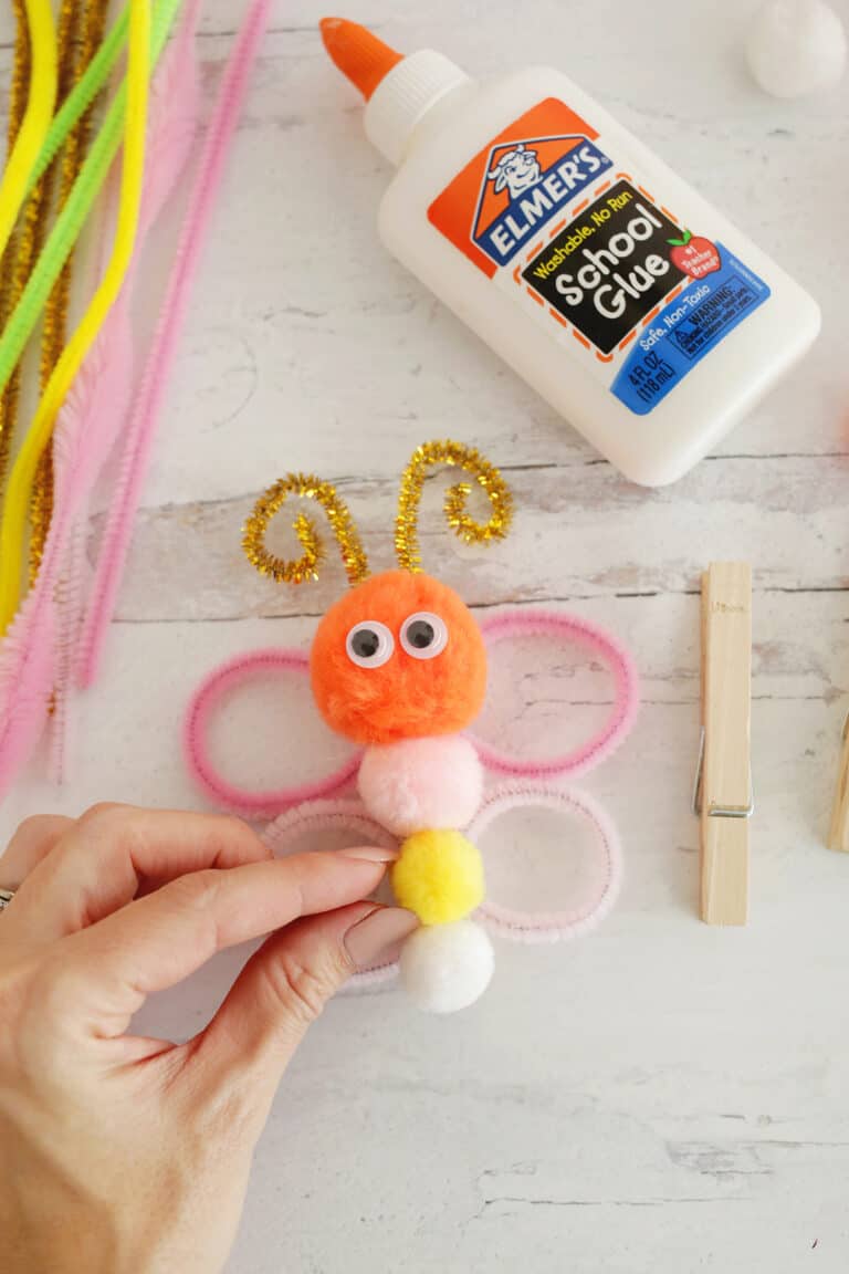 Clothespin Butterfly Craft Idea - Childhood Magic