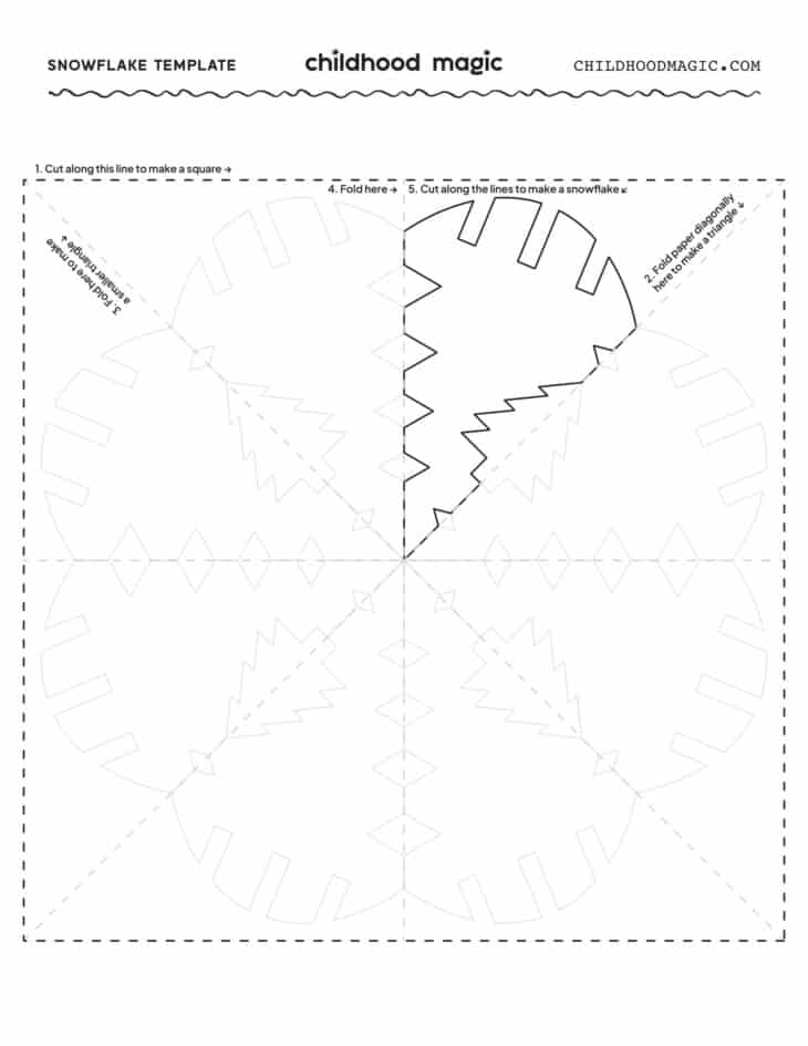Paper Snowflake Template - Childhood Magic
