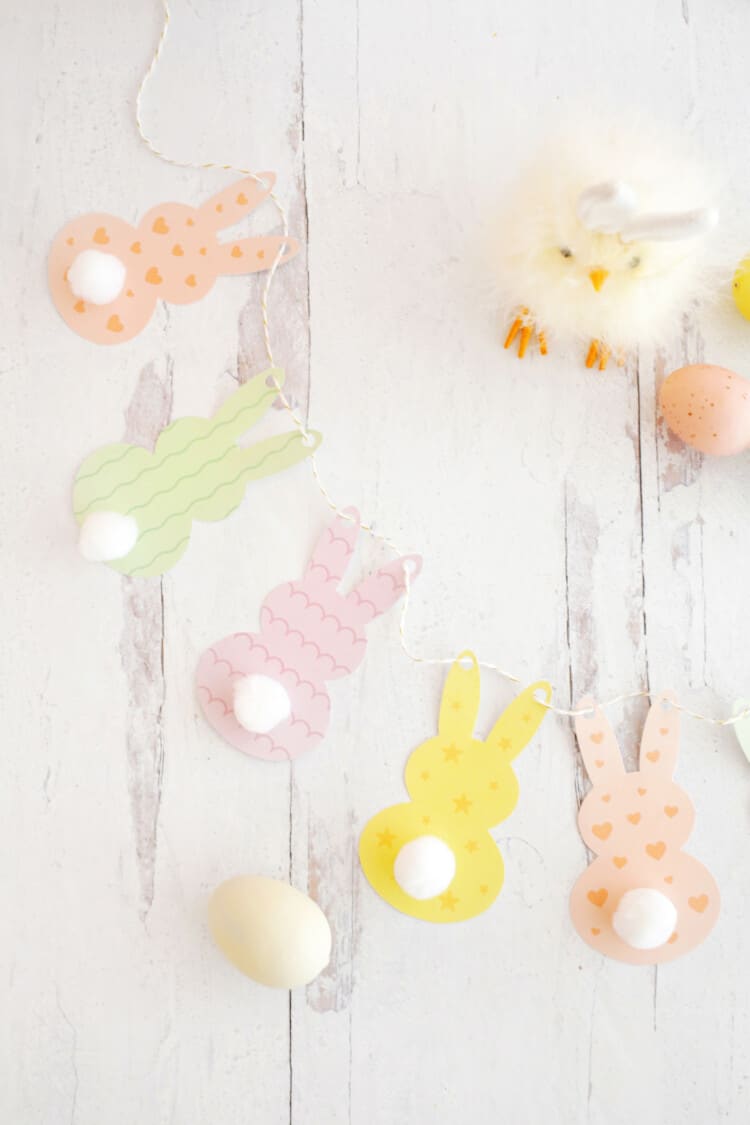 Easter Bunny Garland Craft - Childhood Magic