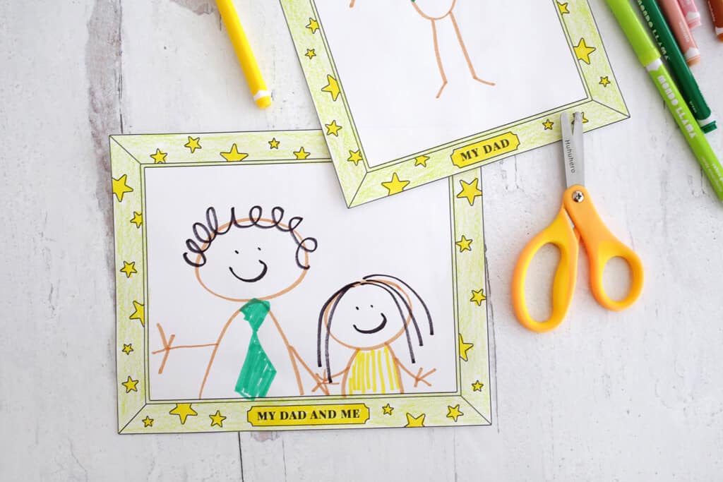 Easy Father's Day Portrait Craft - Childhood Magic