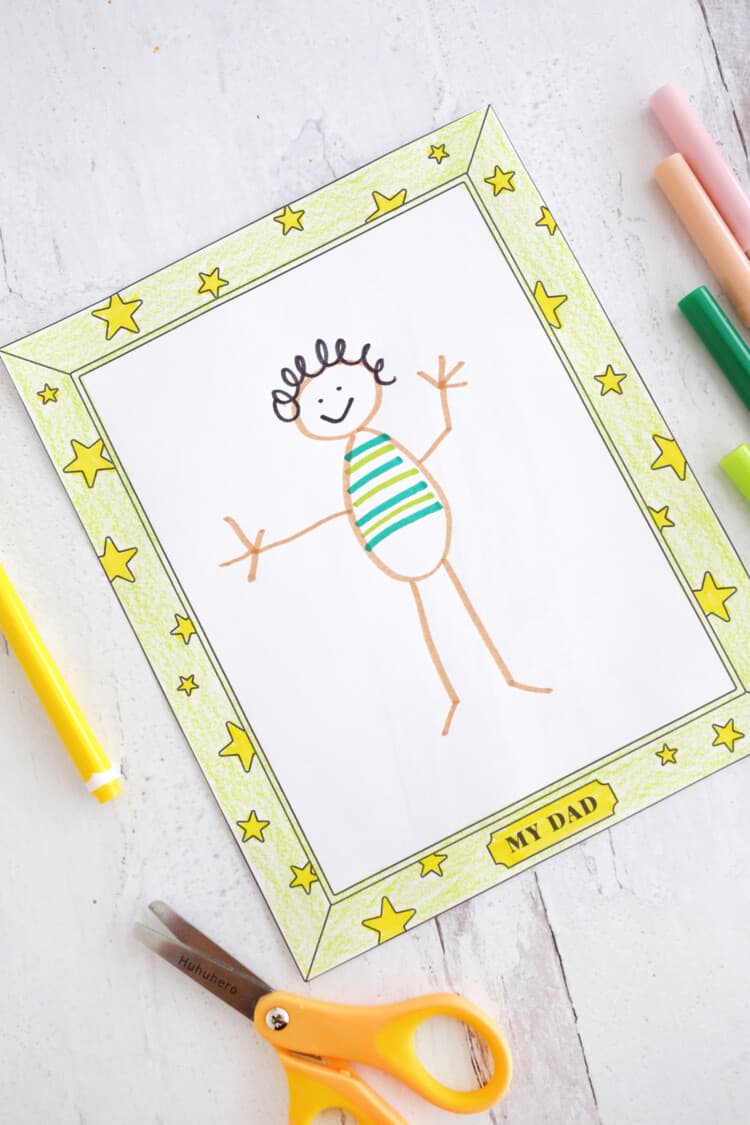 Easy Father's Day Portrait Craft - Childhood Magic