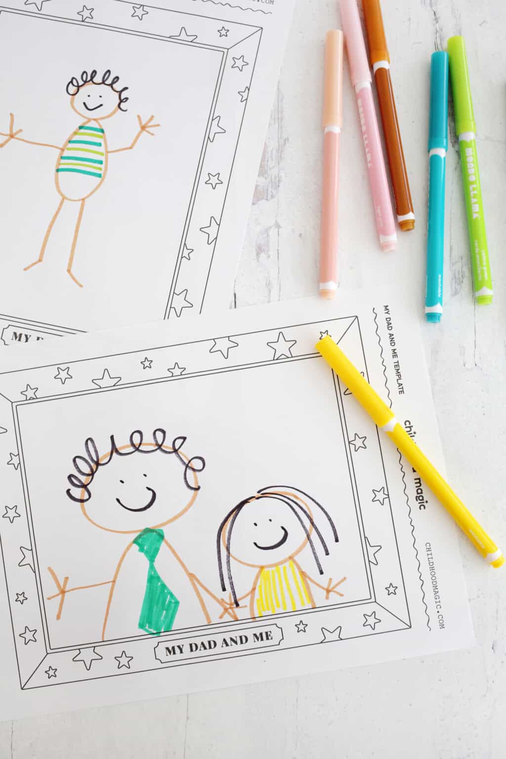 Easy Father's Day Portrait Craft - Childhood Magic