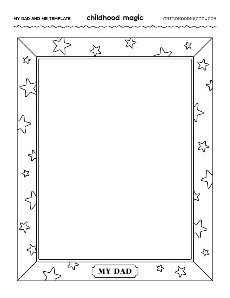Easy Father's Day Portrait Craft - Childhood Magic