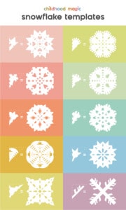 How to Make a Paper Snowflake- with 10 free Printables - Childhood Magic