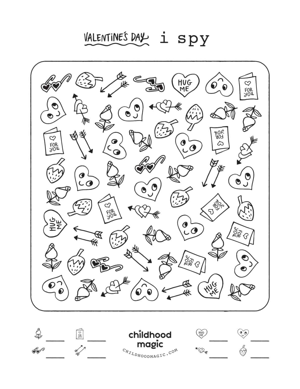 Valentine's Day I Spy Game - Childhood Magic