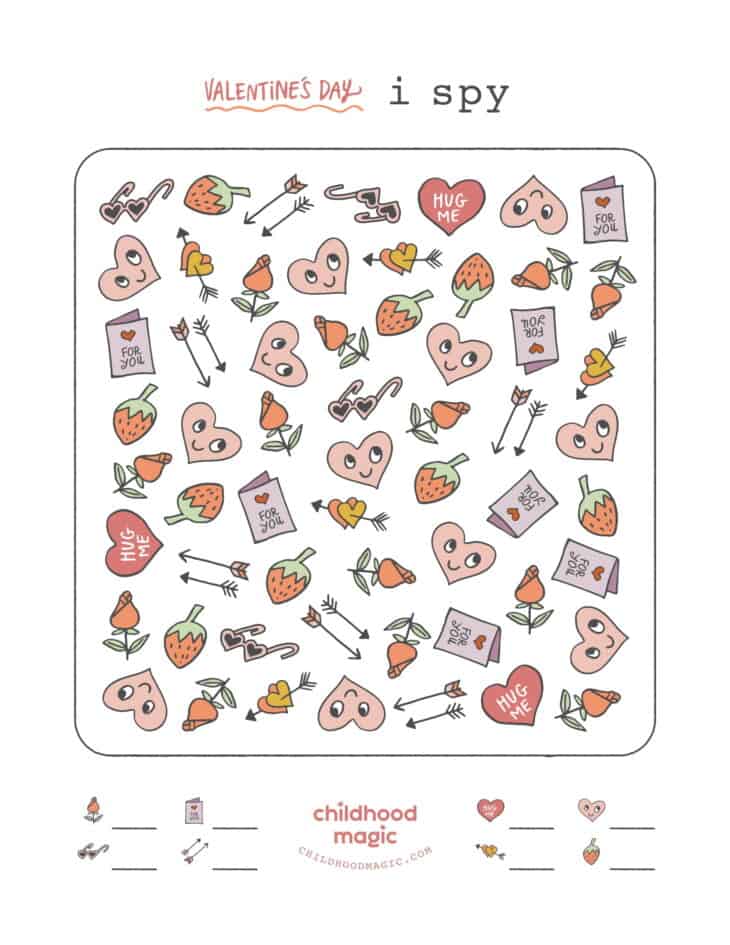 Valentine's Day I Spy Game - Childhood Magic