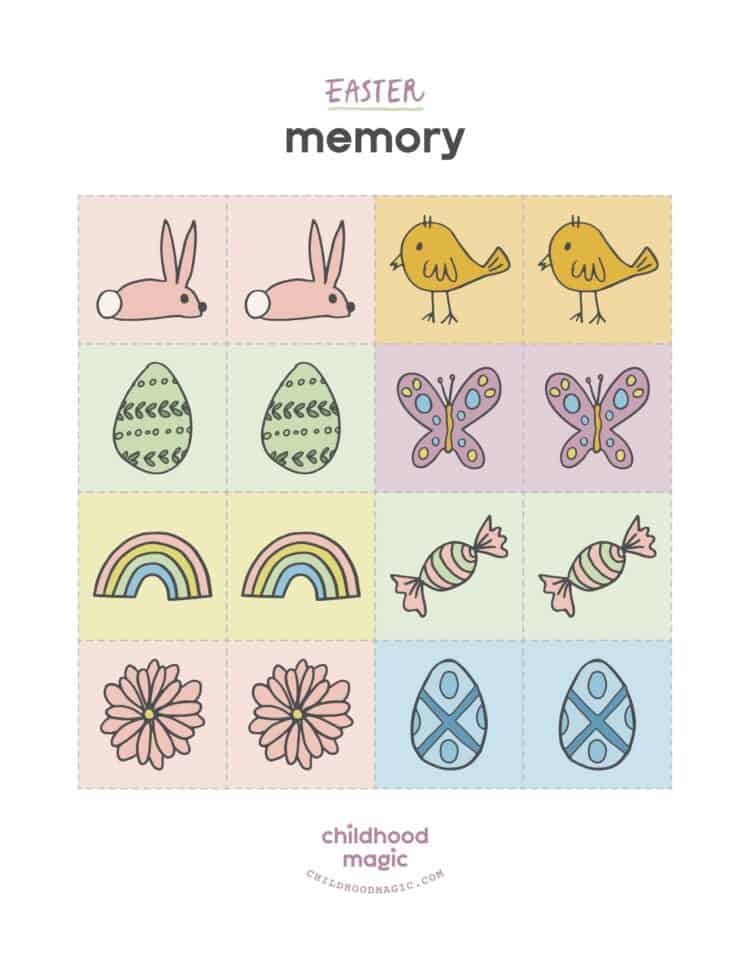 Easter Memory Game - Childhood Magic
