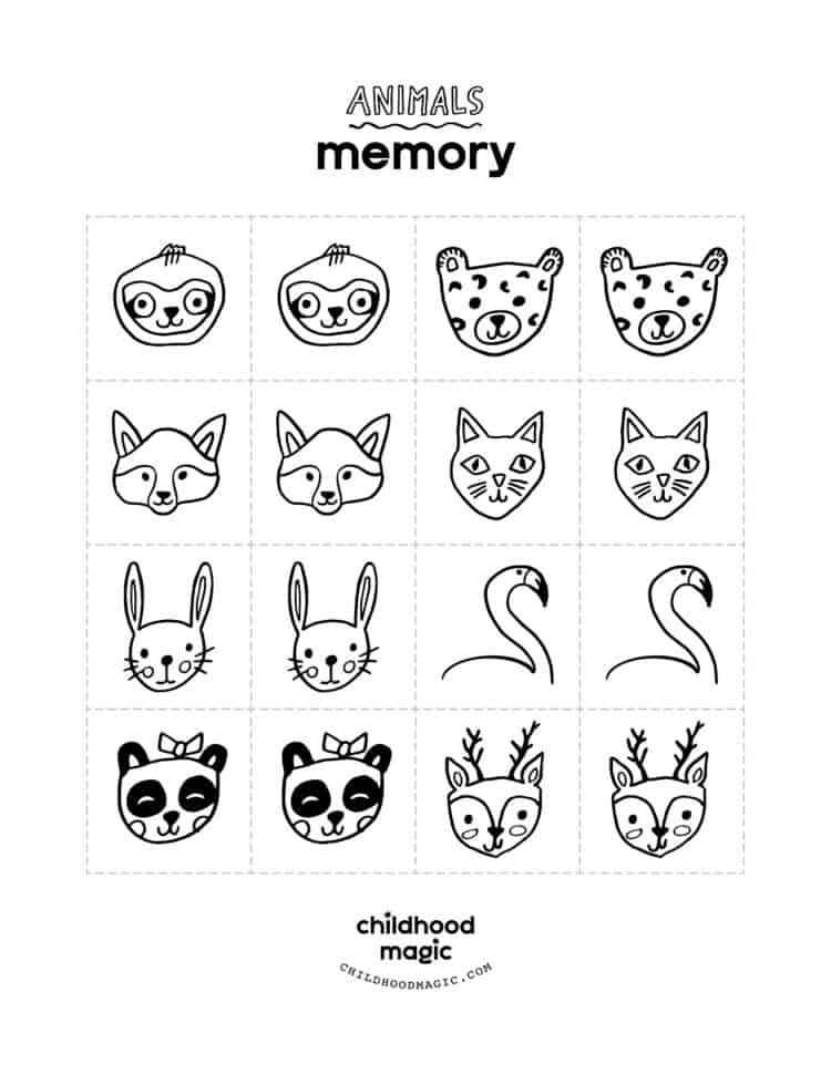 Animal Memory Game - Childhood Magic