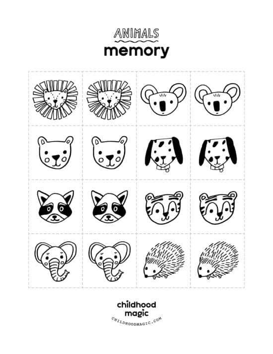 Animal Memory Game - Childhood Magic