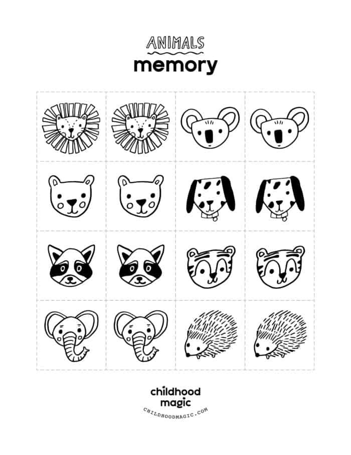 Animal Memory Game - Childhood Magic