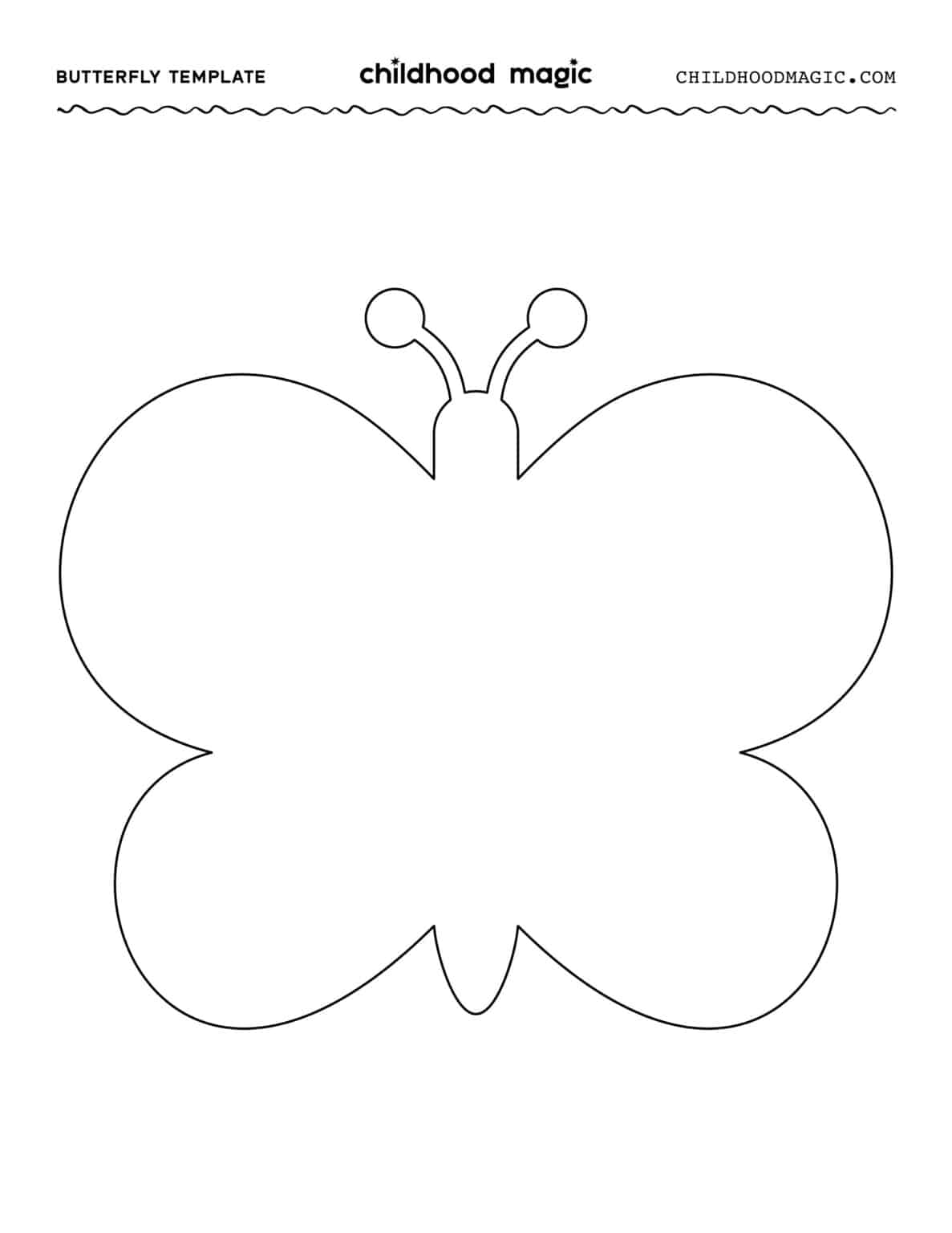 Butterfly Template - Childhood Magic