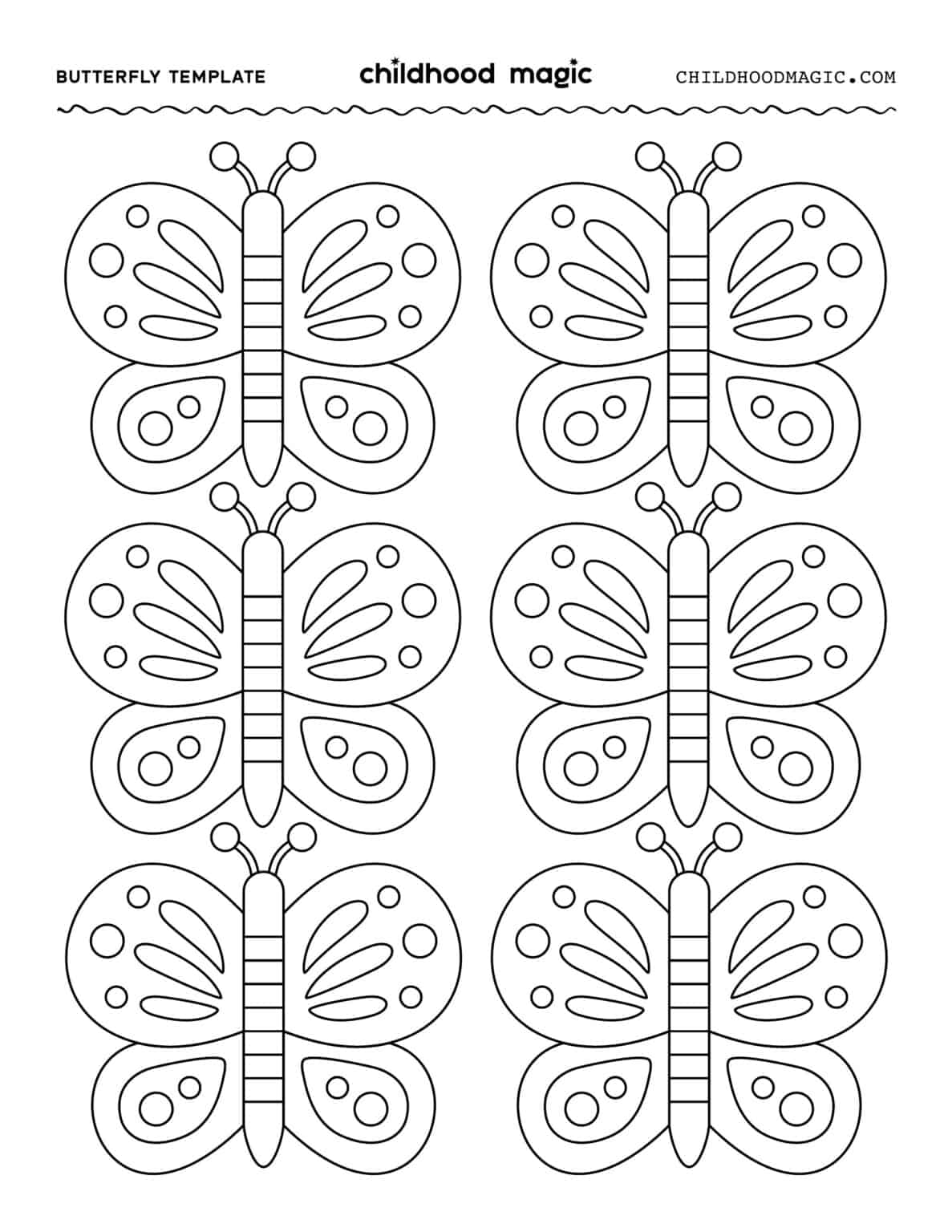 Butterfly Template - Childhood Magic