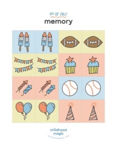 4th of July Memory Game - Childhood Magic
