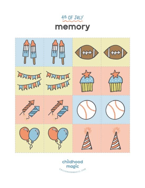 4th of July Memory Game - Childhood Magic