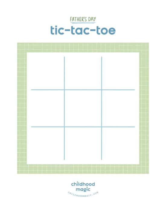 Father's Day Tic-Tac-Toe - Childhood Magic