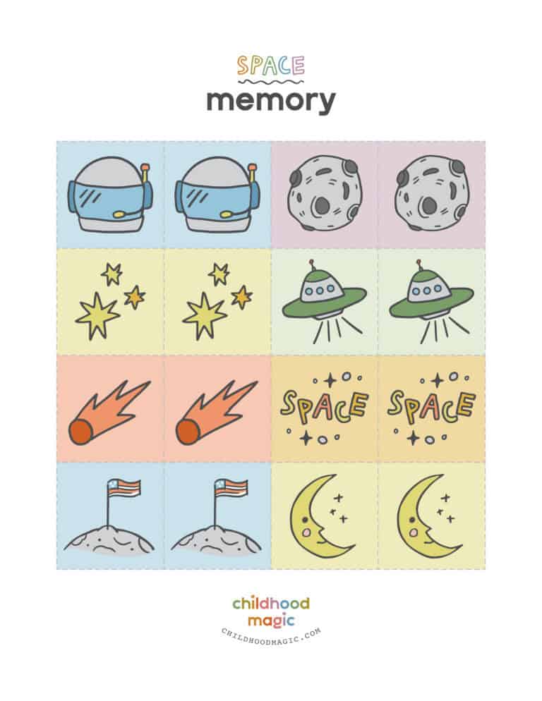 Outer Space Memory Game - Childhood Magic