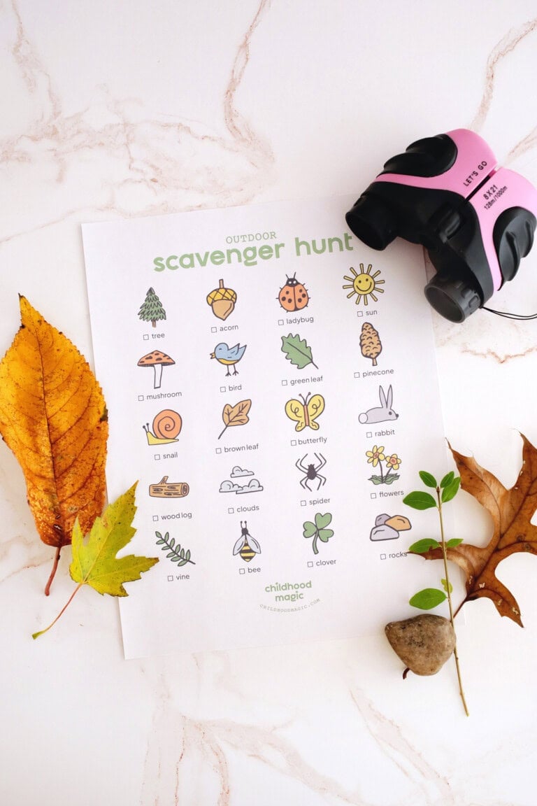 Outdoor Scavenger Hunt (Free Printable!) - Childhood Magic
