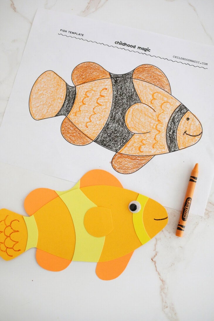 Fish Template- Free Printable - Childhood Magic