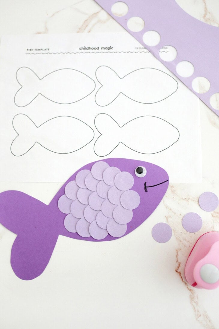 Fish Template- Free Printable - Childhood Magic