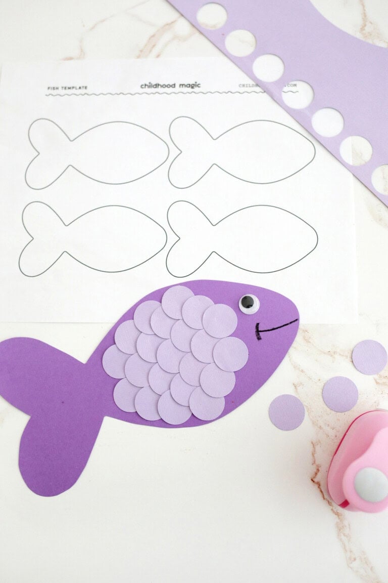 Fish Template- Free Printable - Childhood Magic