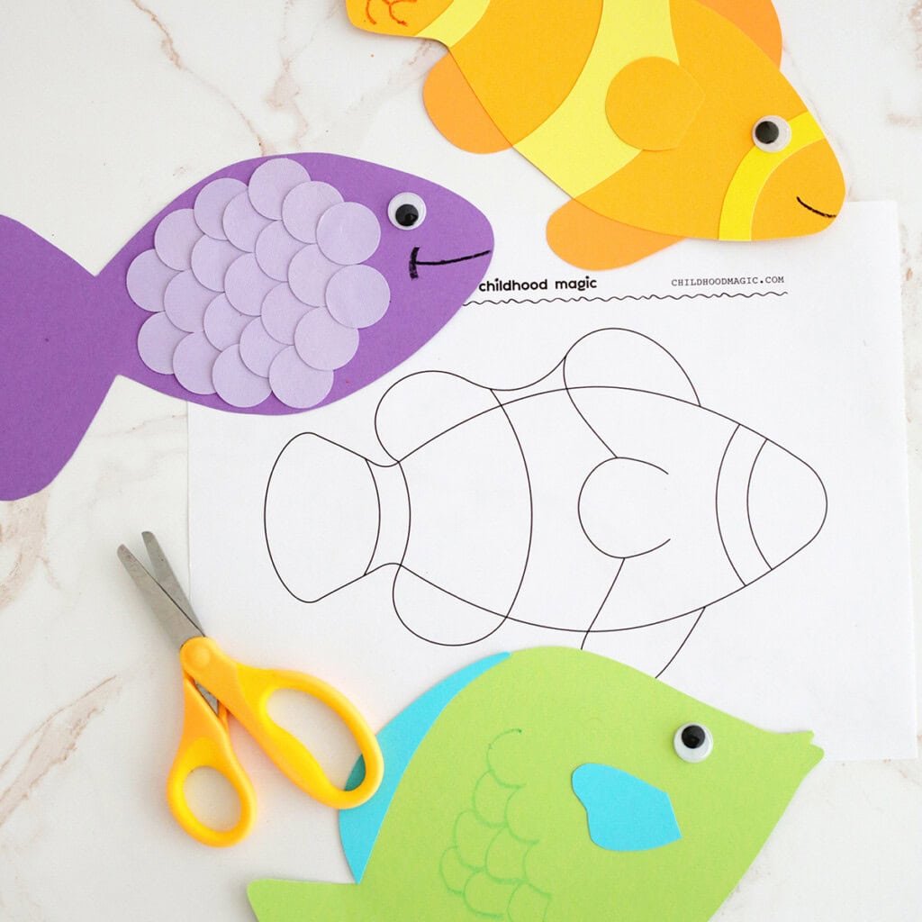 Fish Template- Free Printable - Childhood Magic