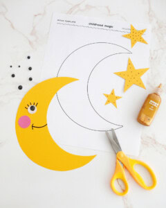 Moon Template- Free Printable Coloring Page - Childhood Magic