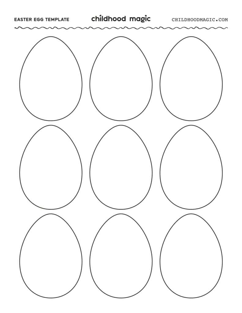 Easter Egg Template Free Printable - Childhood Magic