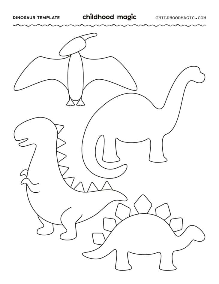 Dinosaur Coloring Pages- Free Printable - Childhood Magic