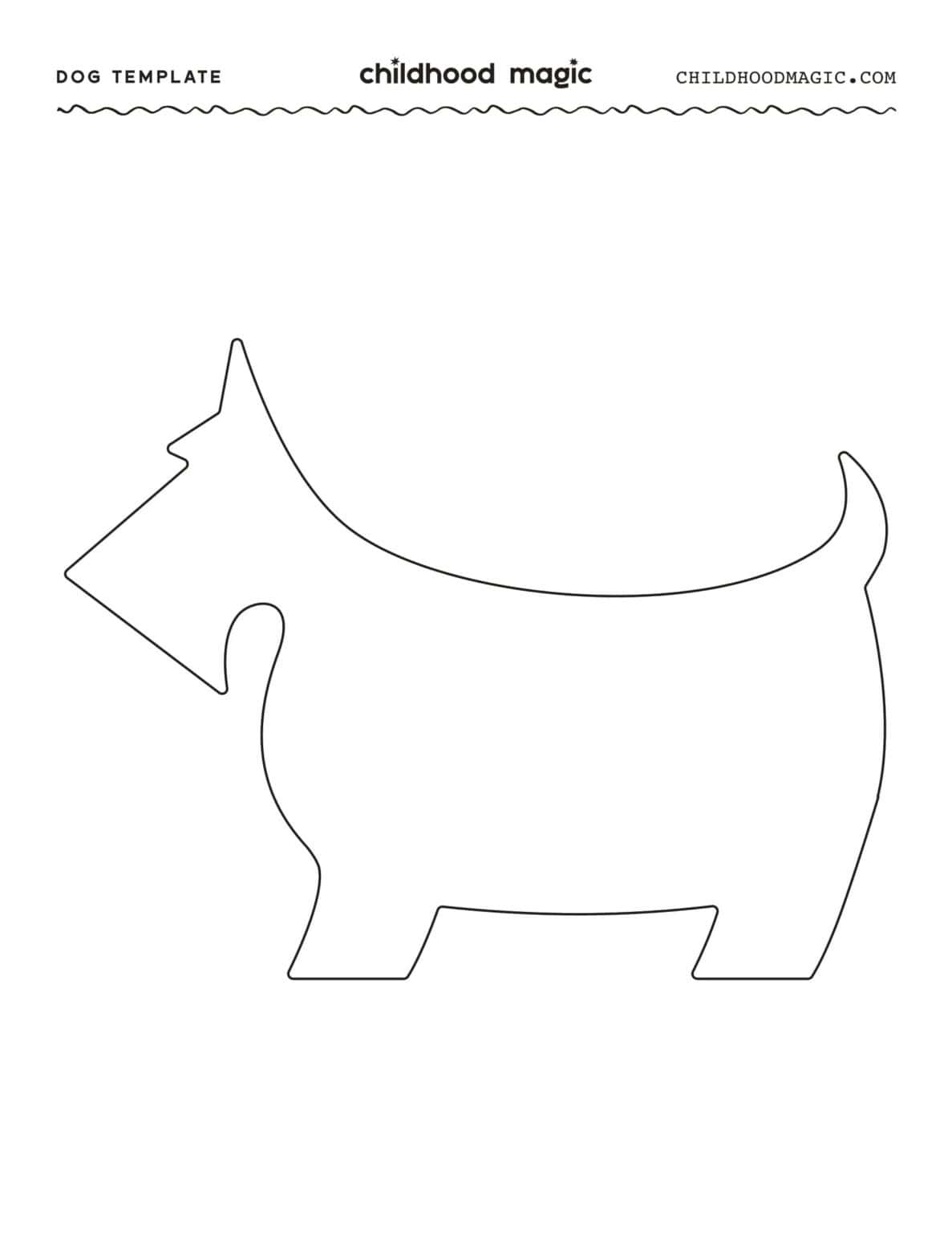 Puppy Coloring Pages- Free Printable Template - Childhood Magic
