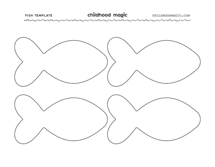 Fish Template- Free Printable - Childhood Magic