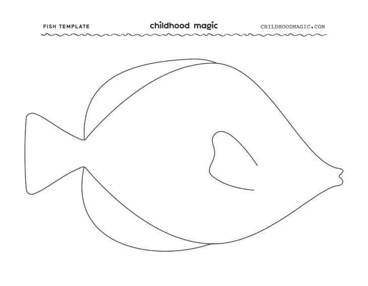 Fish Template- Free Printable - Childhood Magic