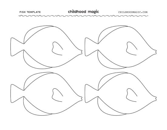 Fish Template- Free Printable - Childhood Magic