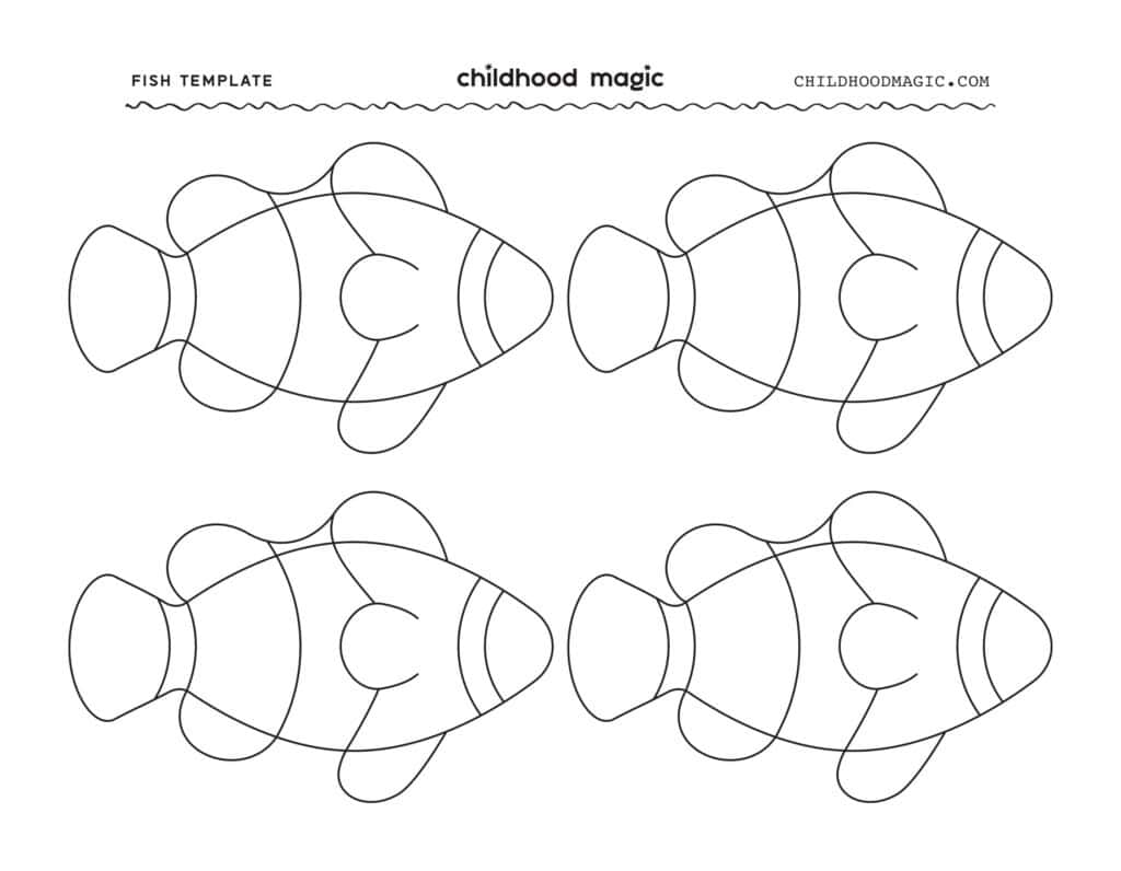 Fish Template- Free Printable - Childhood Magic