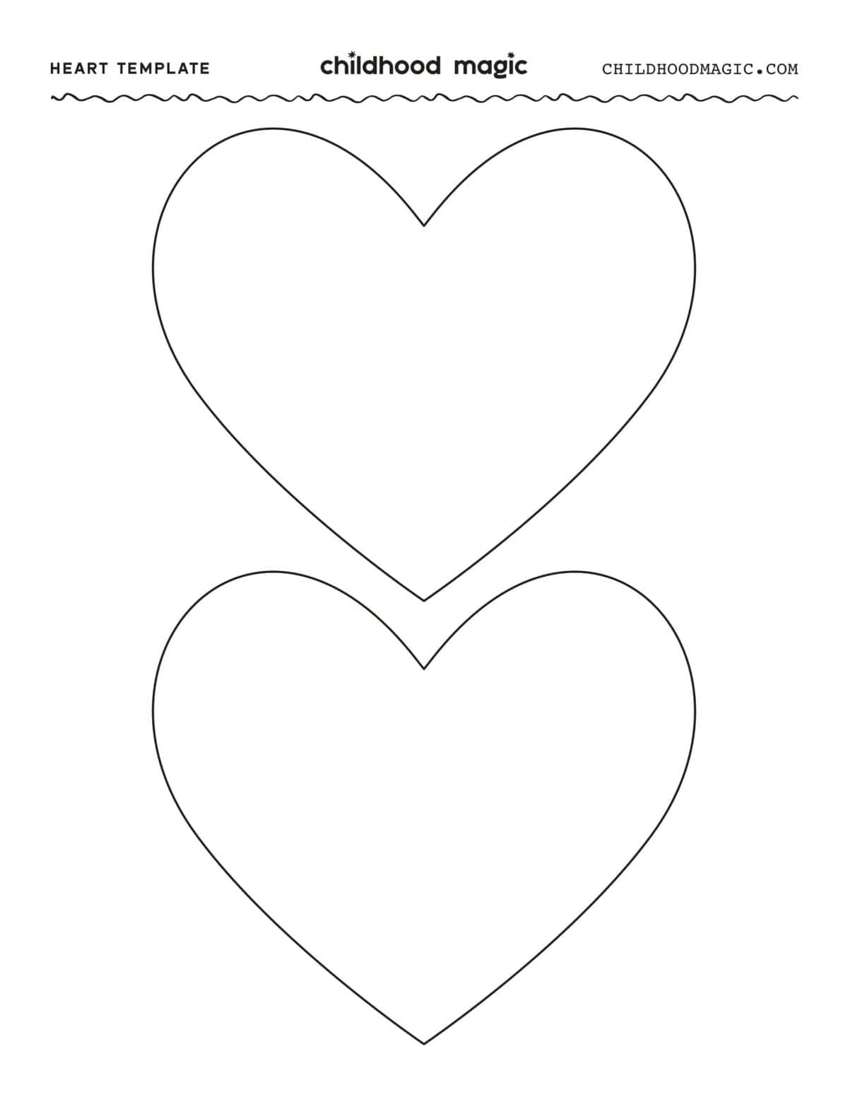 Heart Template Coloring Page - Childhood Magic