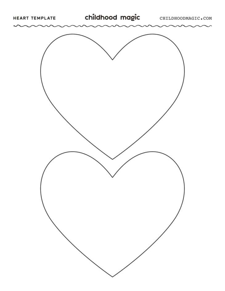 Heart Template Coloring Page - Childhood Magic